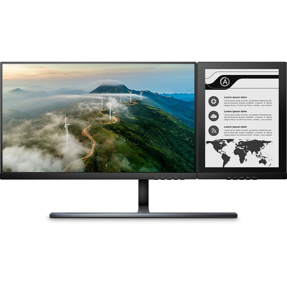 Monitor Philips Dual Screen QHD com Display ePaper